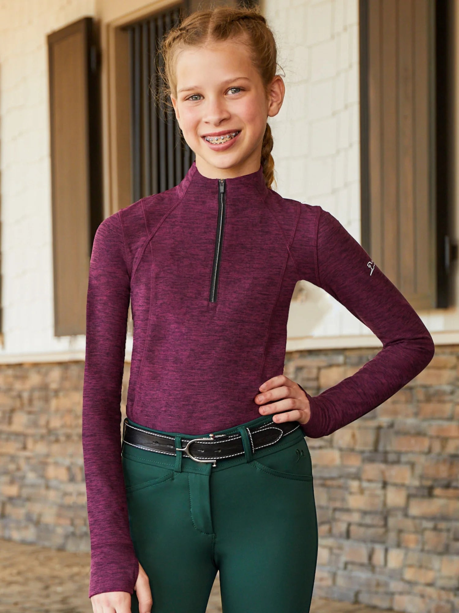 Girls' Logan Jr. 1/4 Zip Shirt – R.J. Classics